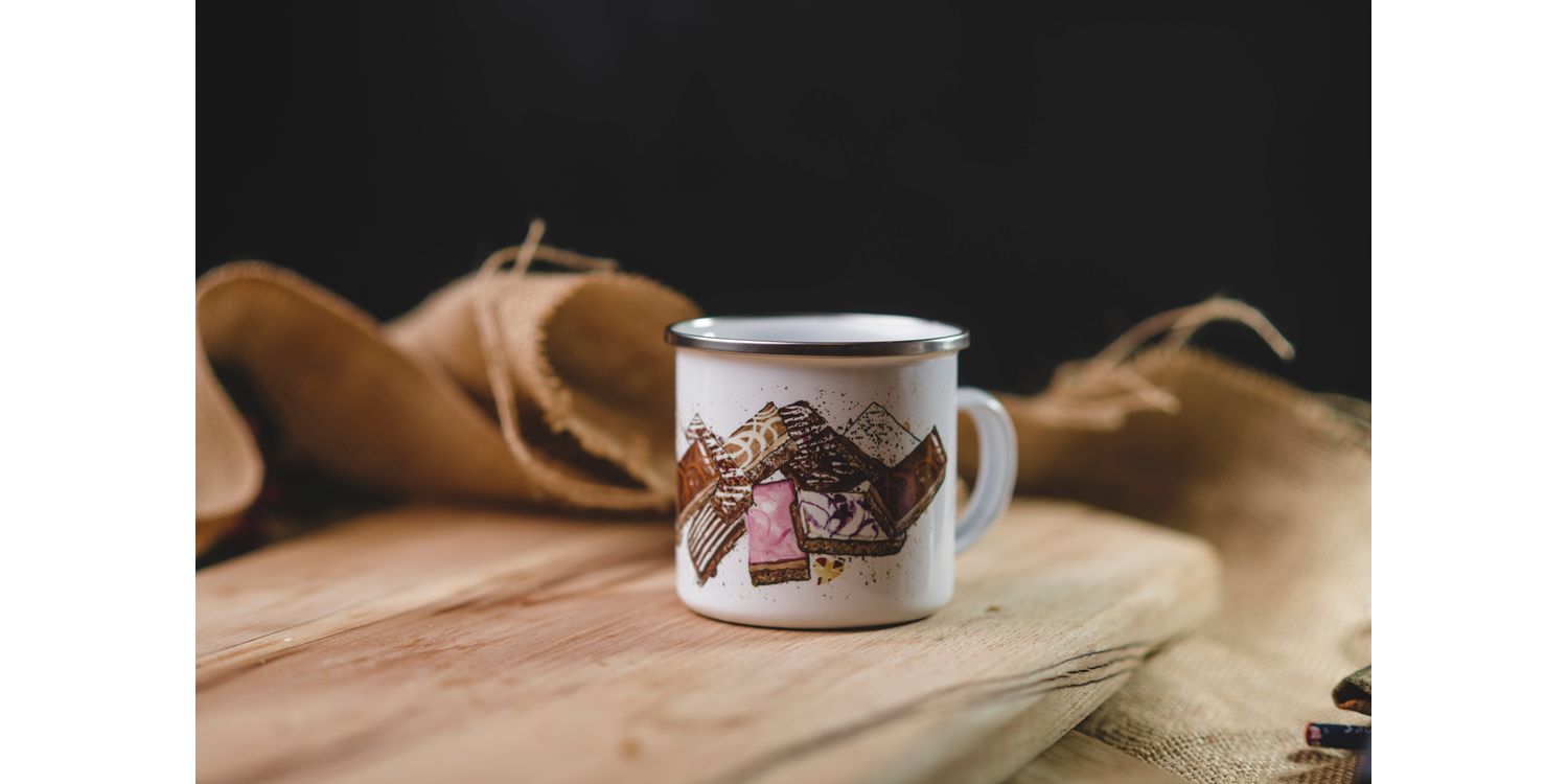 Flapjackery Exclusive Enamel Mug only £12.50